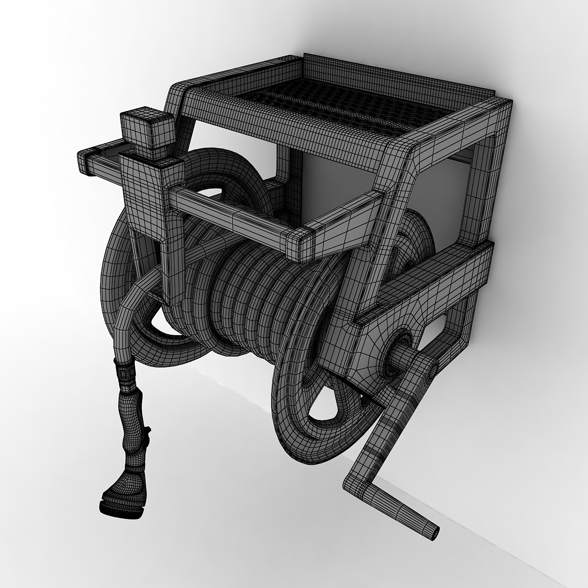 3d hose wall mount 02 model