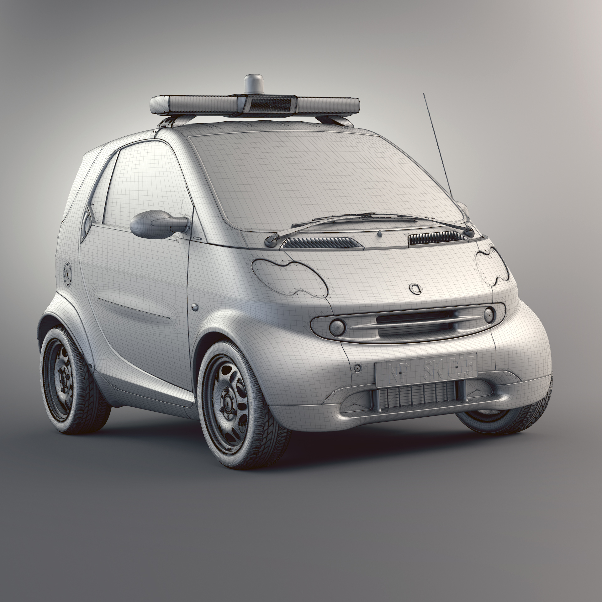 3d model smart fortwo