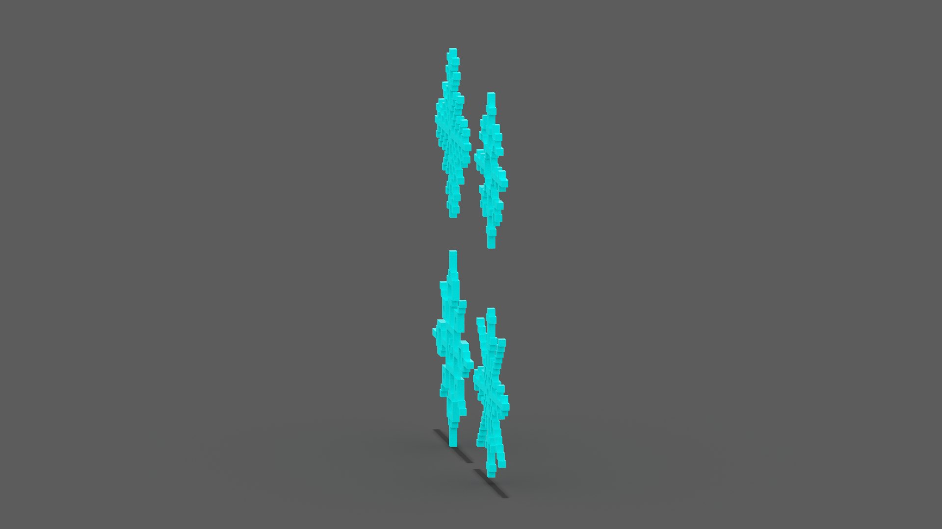 Pixel Snowflake 3D - TurboSquid 2144975