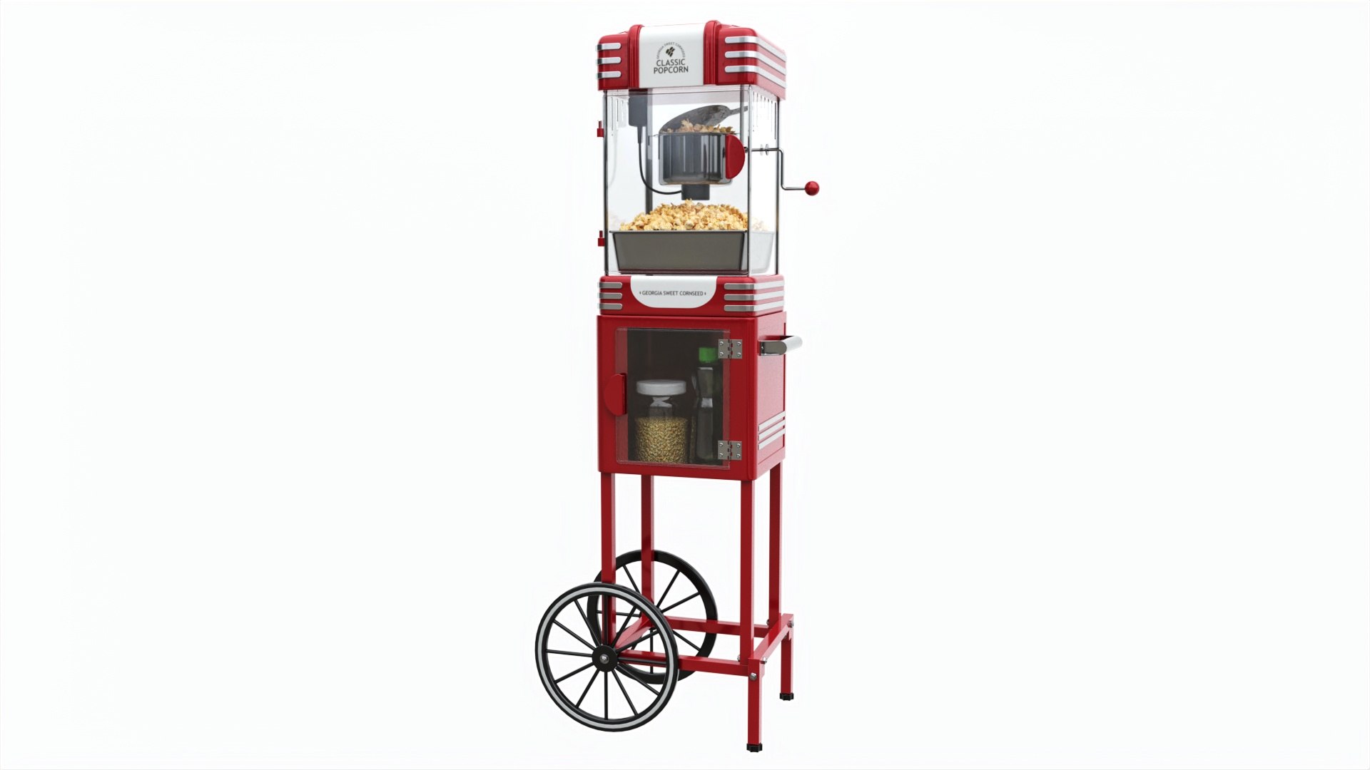 Popcorn Vintage Cart On Wheels With Shelf 3D Model - TurboSquid 2226108