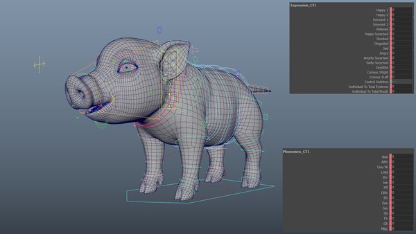 modelo 3d Pig Piglet FUR ANIMATED - TurboSquid 1962190