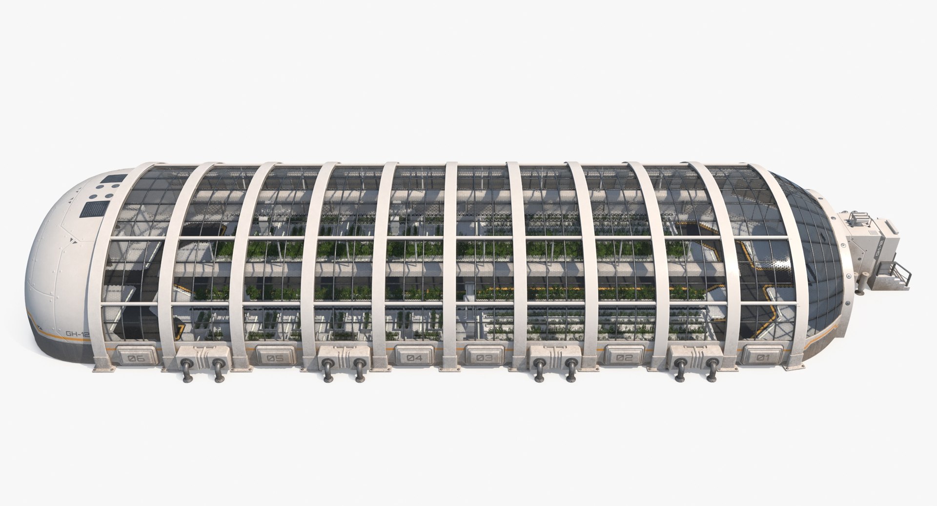 3D Space Colonization Base Constructor Greenhouse model - TurboSquid ...