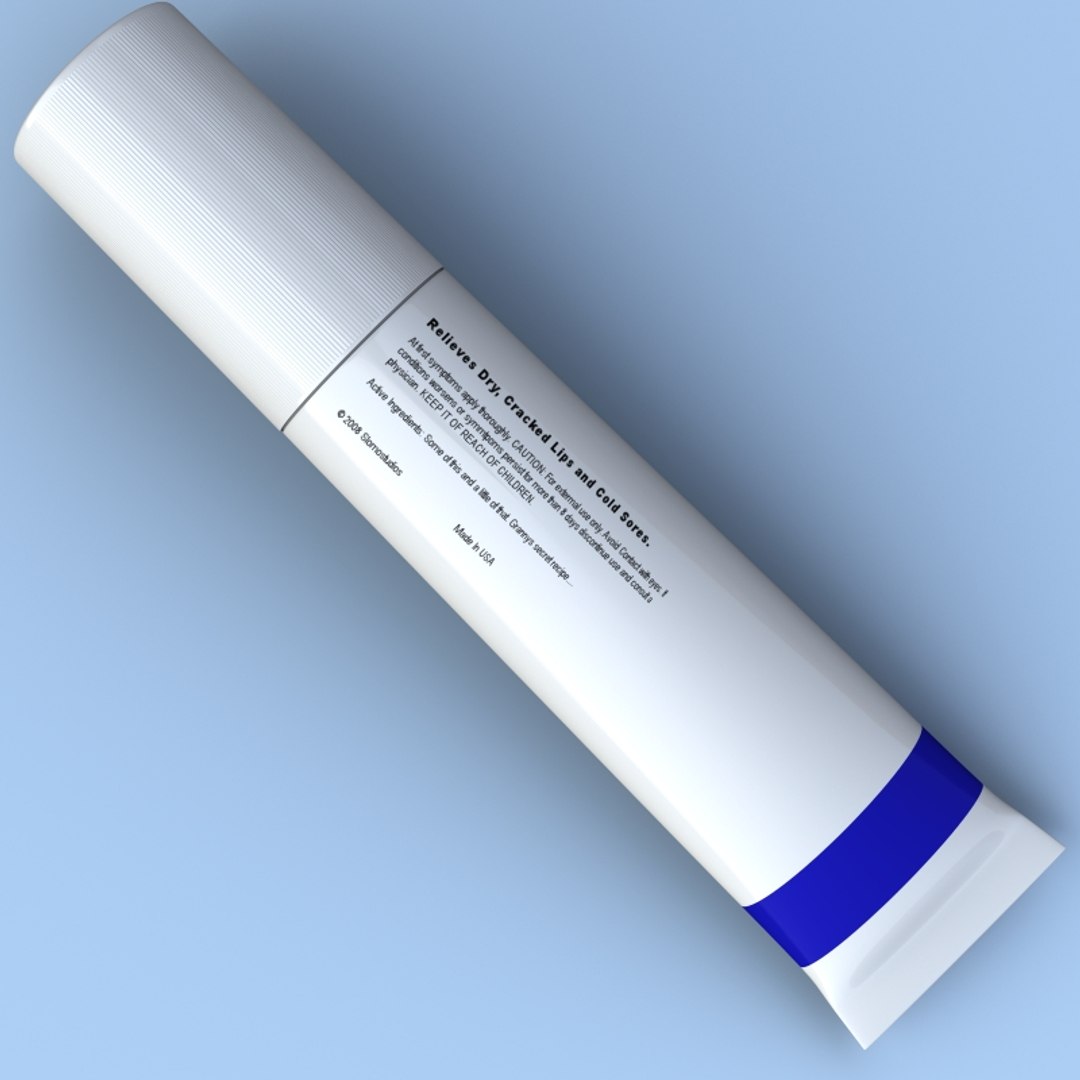 3d lip balm model
