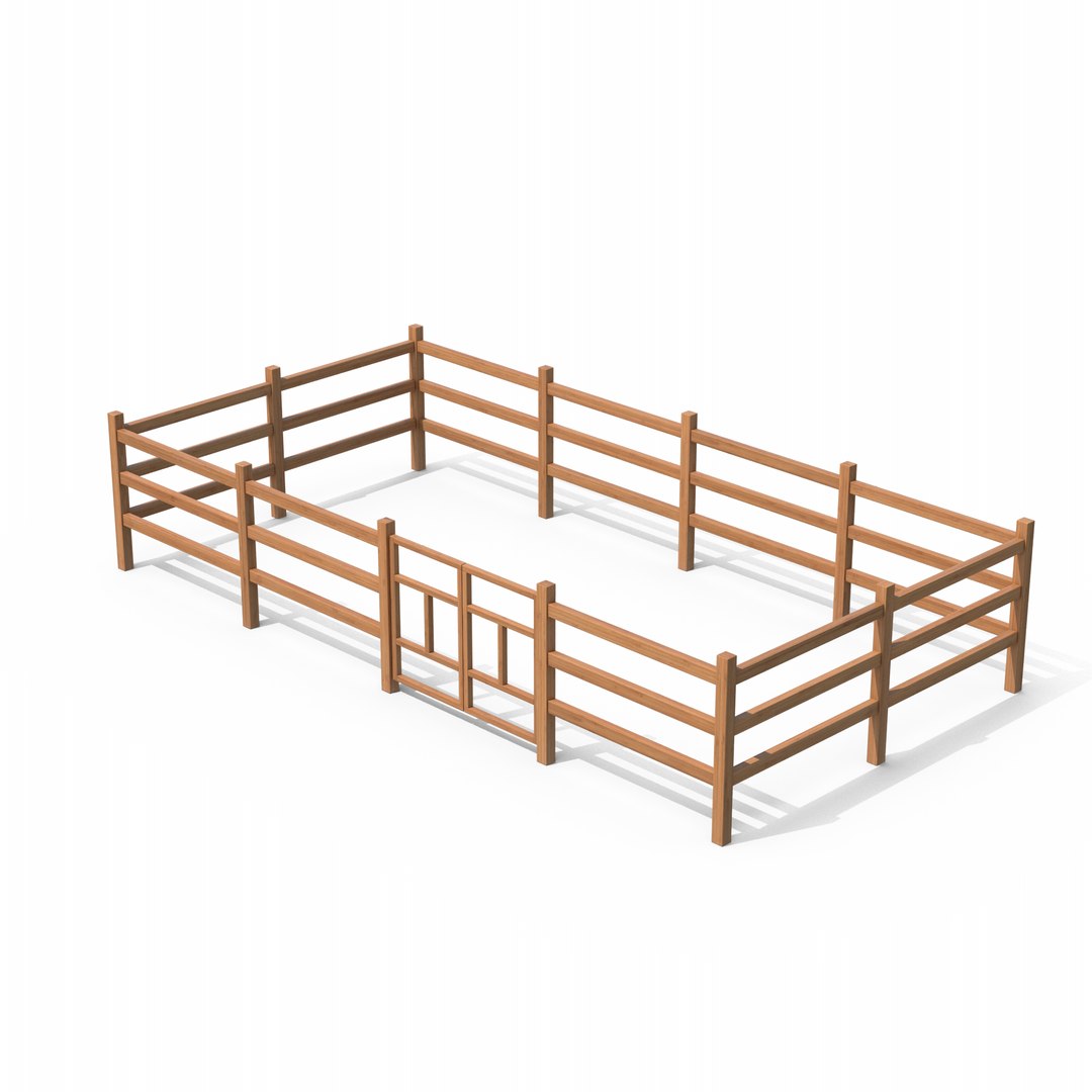 3D Wooden Fence - TurboSquid 2123469