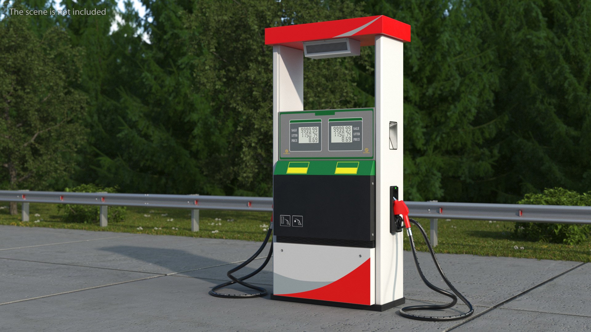 3D Gas Station With Two Nozzles - TurboSquid 1975993
