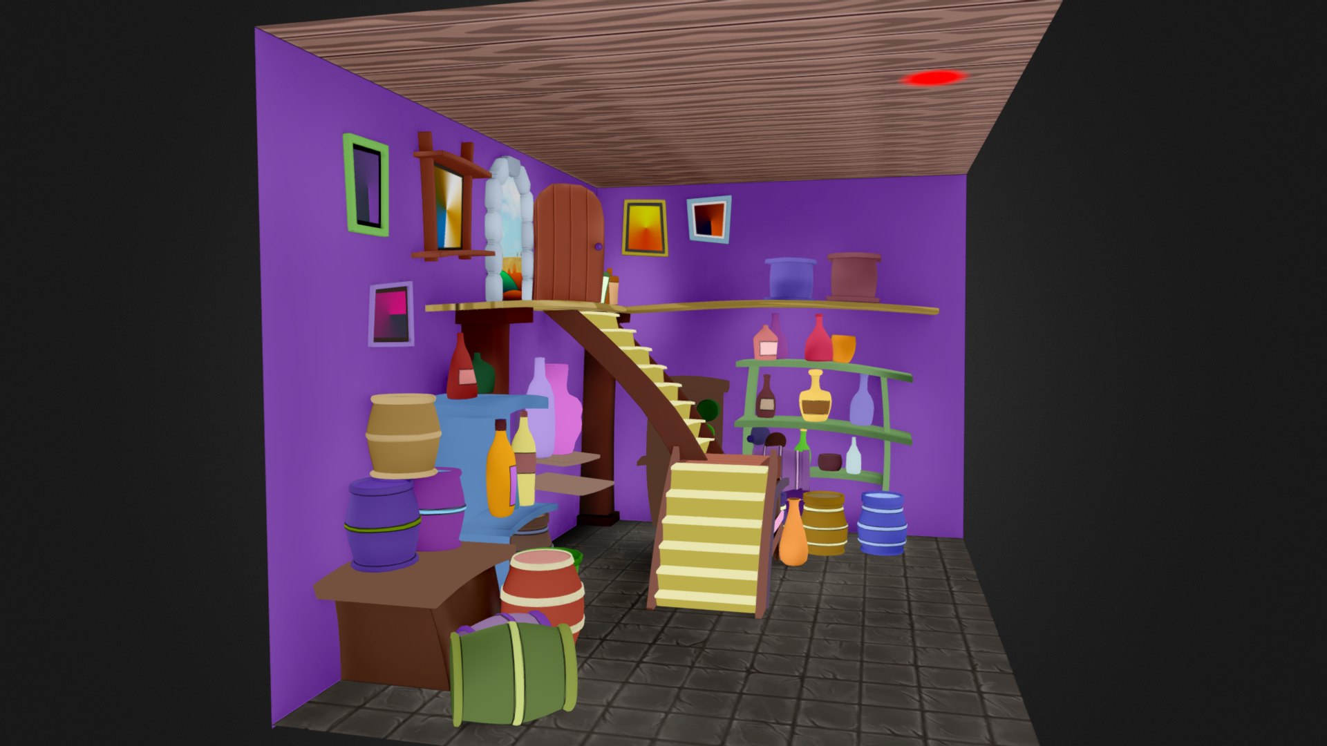 Cartoon Zoom Basement DM 3D Model - TurboSquid 2136641
