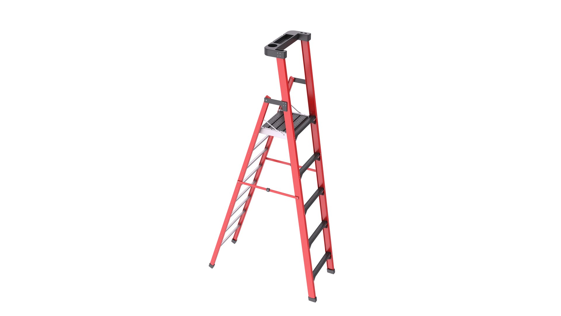 Step Ladder - Red 3D Model - TurboSquid 1924552