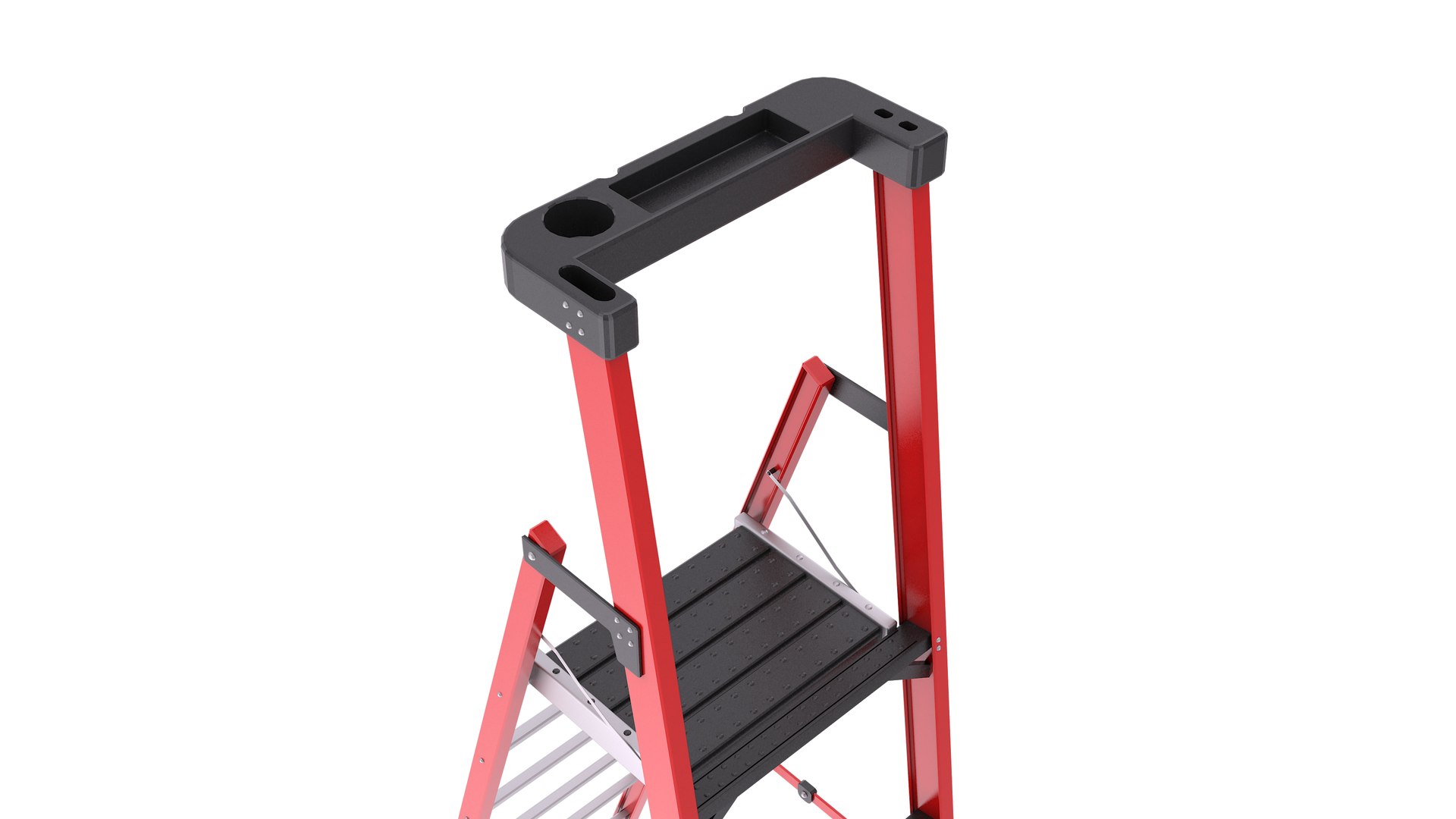 Step Ladder - Red 3D Model - TurboSquid 1924552