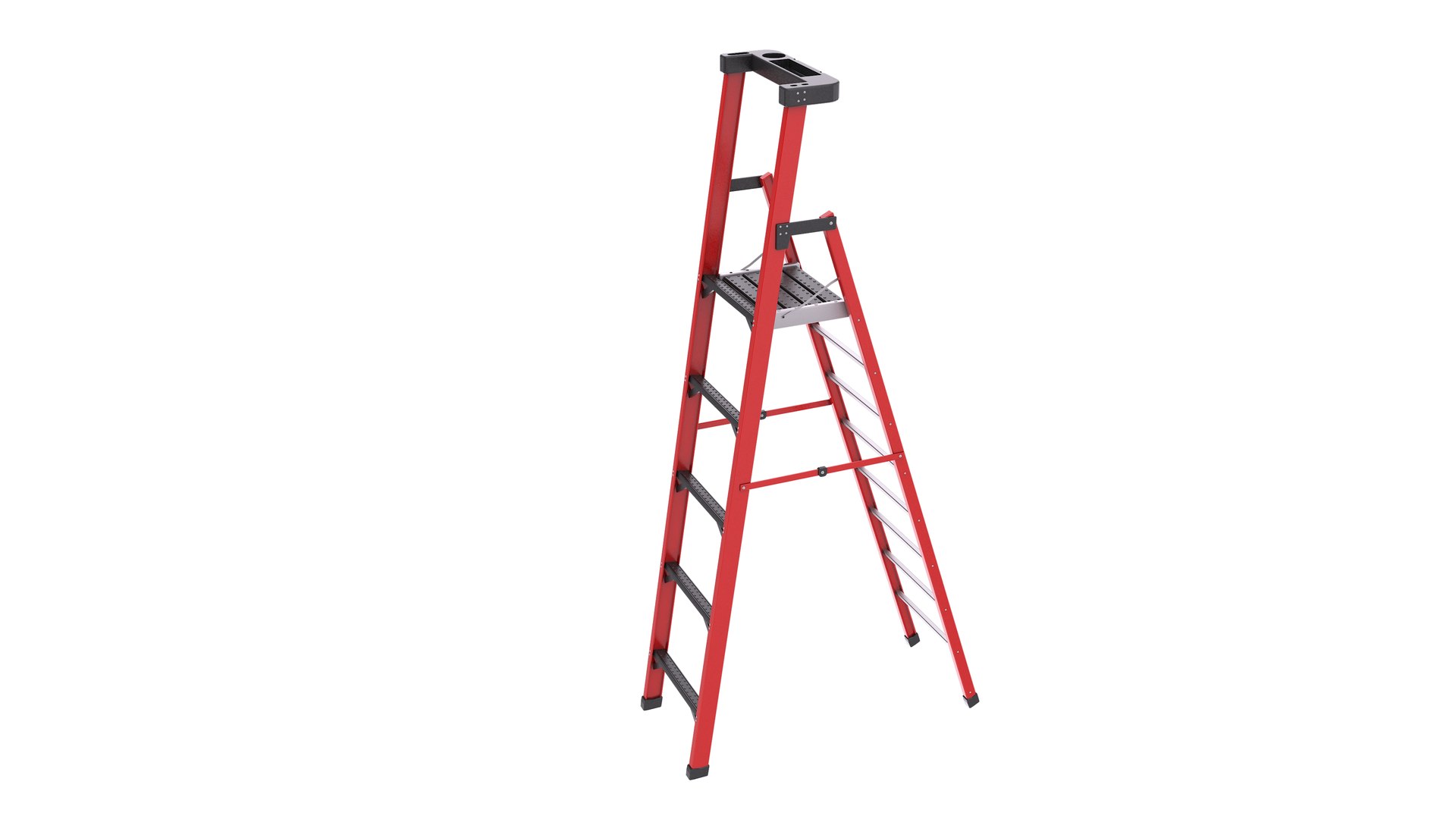 Step Ladder - Red 3D Model - TurboSquid 1924552