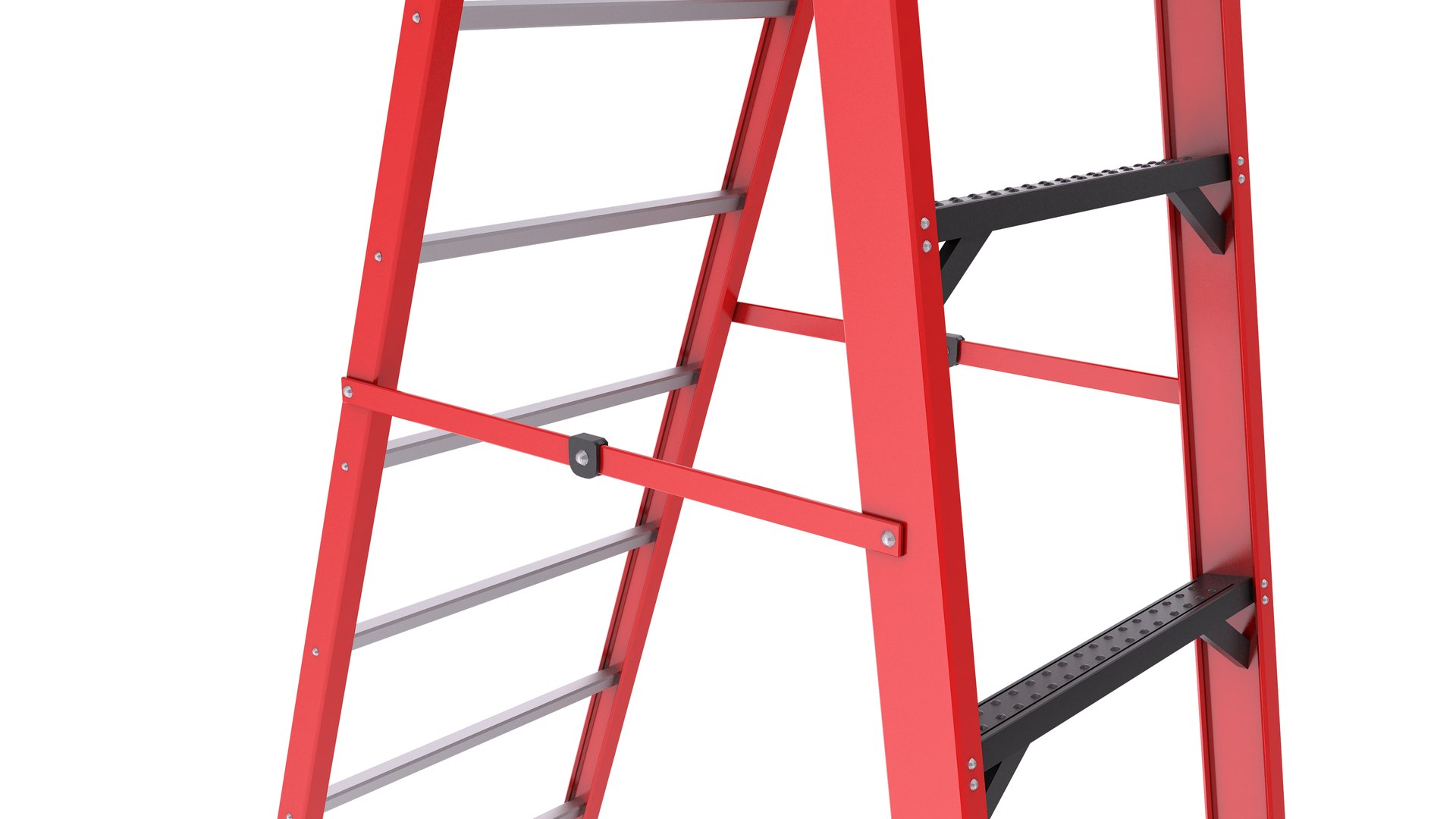 Step Ladder - Red 3D Model - TurboSquid 1924552