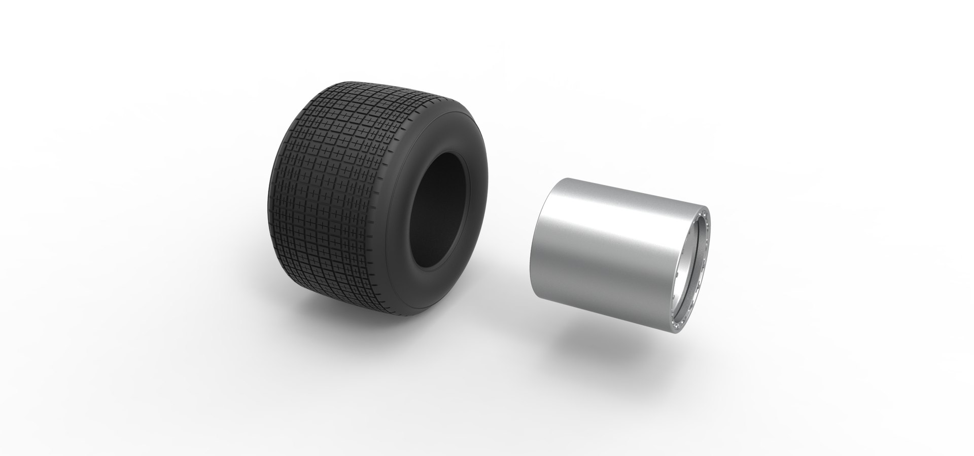 Diecast Rear Wheel From Sprint Car Version 2 Scale 1 To 25 Model ...