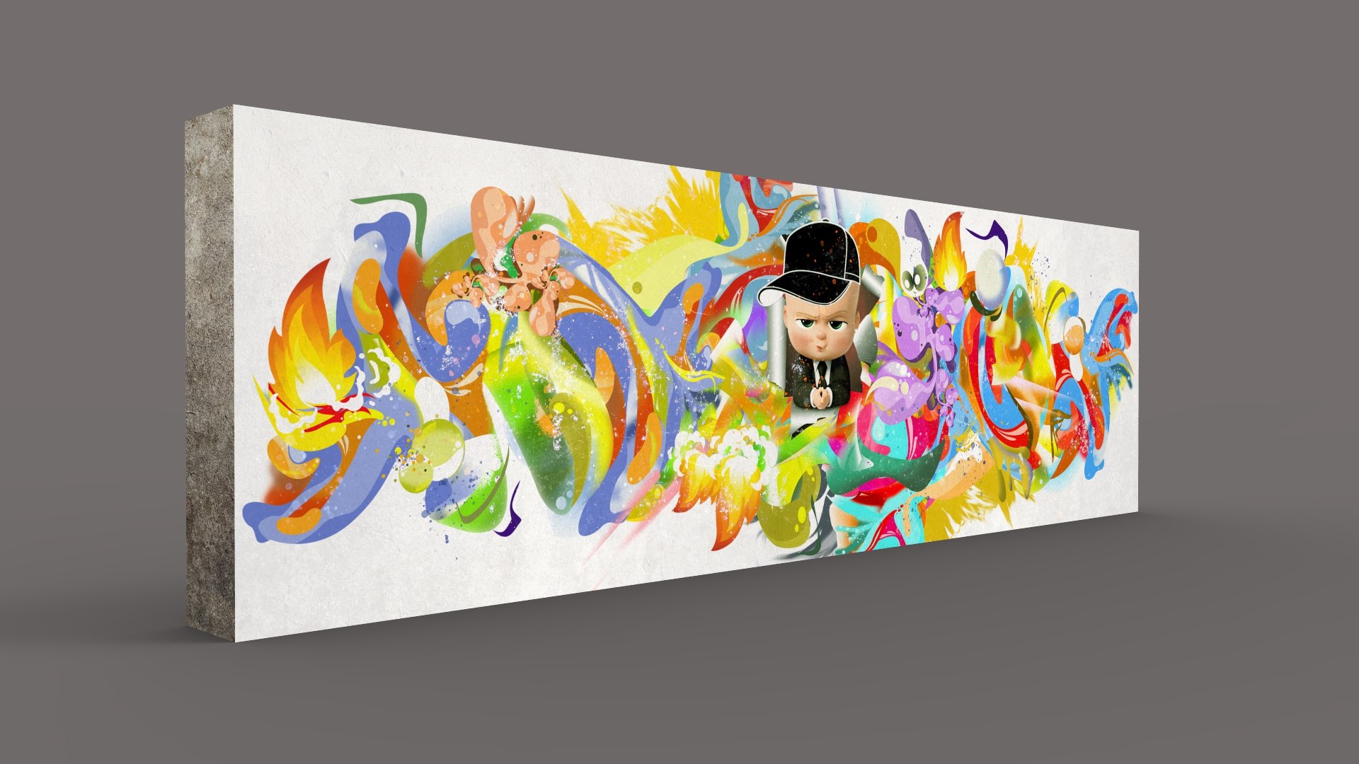 3D Model Wall Art Graffiti - TurboSquid 1685038