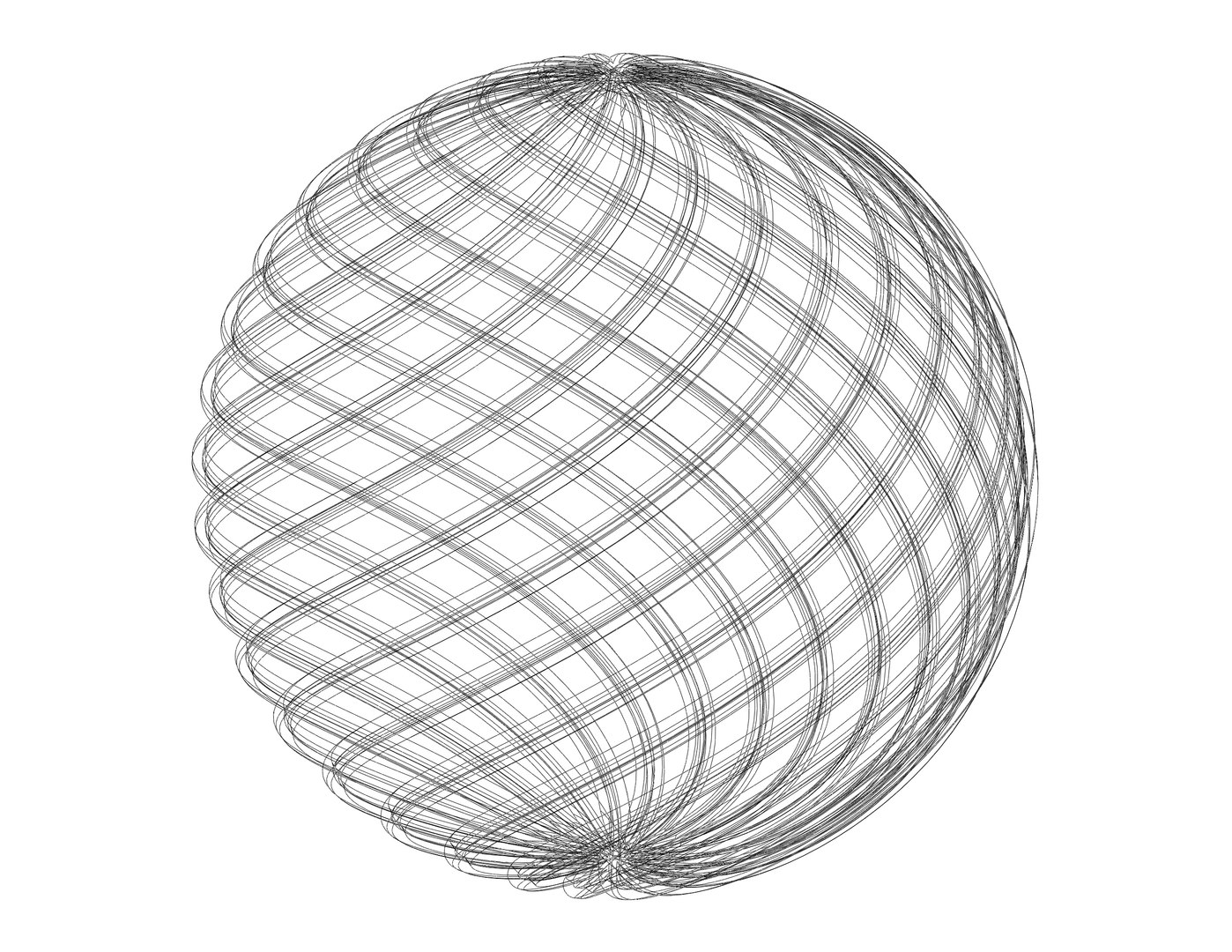 Wireframe Shape Geometric Twisted Sphere 3D - TurboSquid 2176008