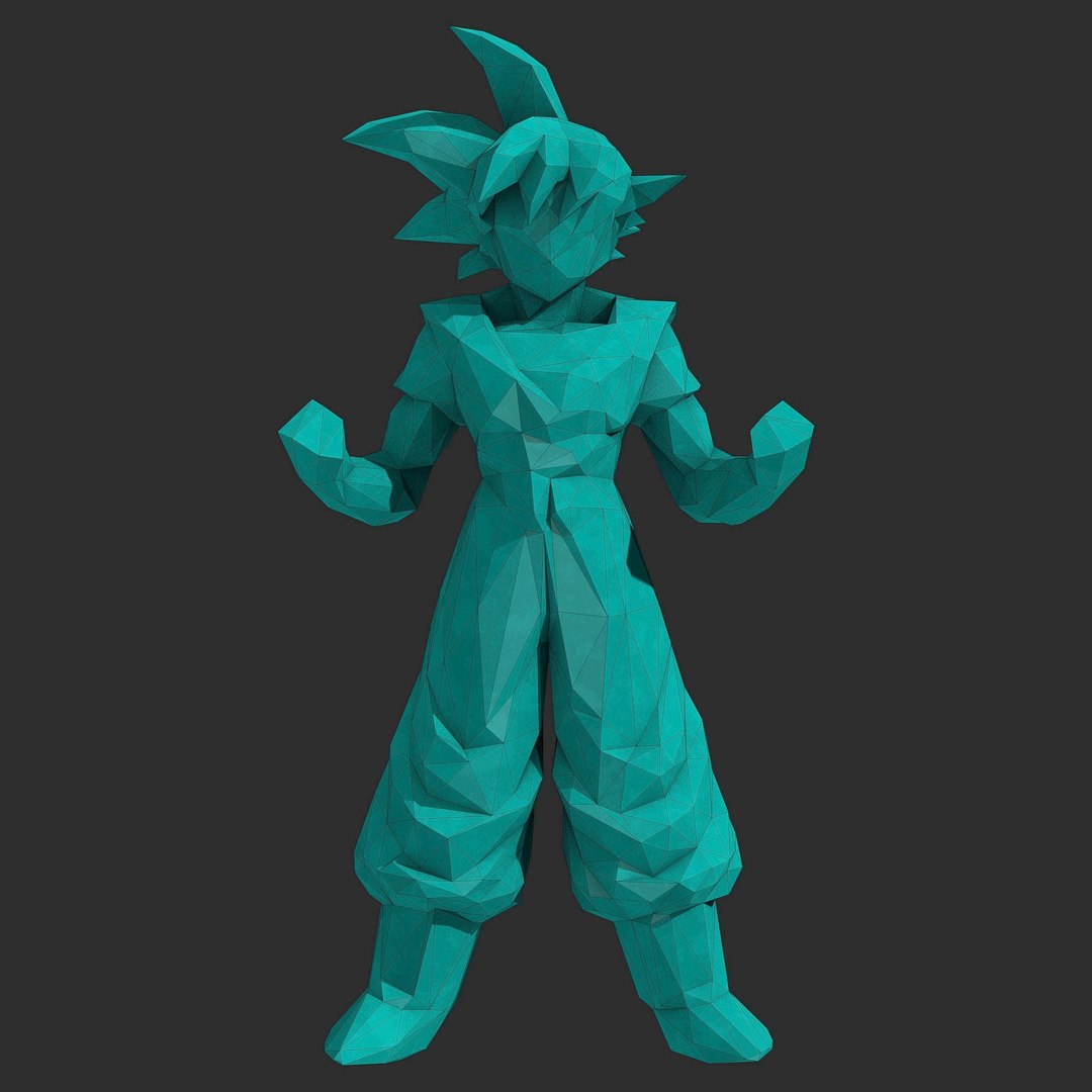 3D Goku Dragon Ball Low Poly 4 Model - TurboSquid 2301414