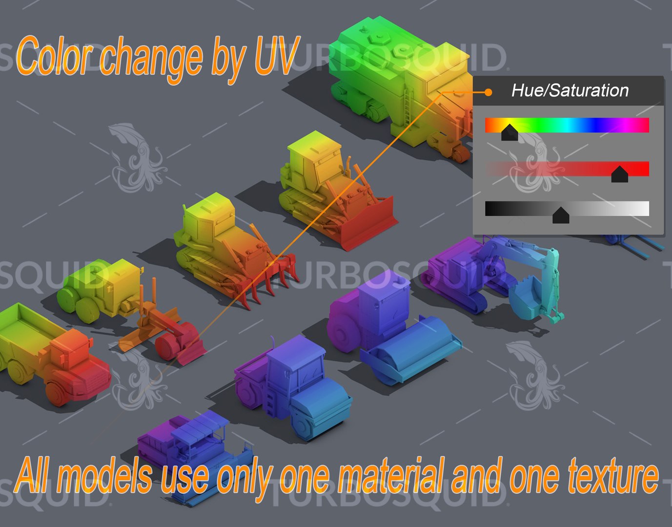 Low Poly Heavy Construction Machinery Equipment Industrial Low-poly 3D ...