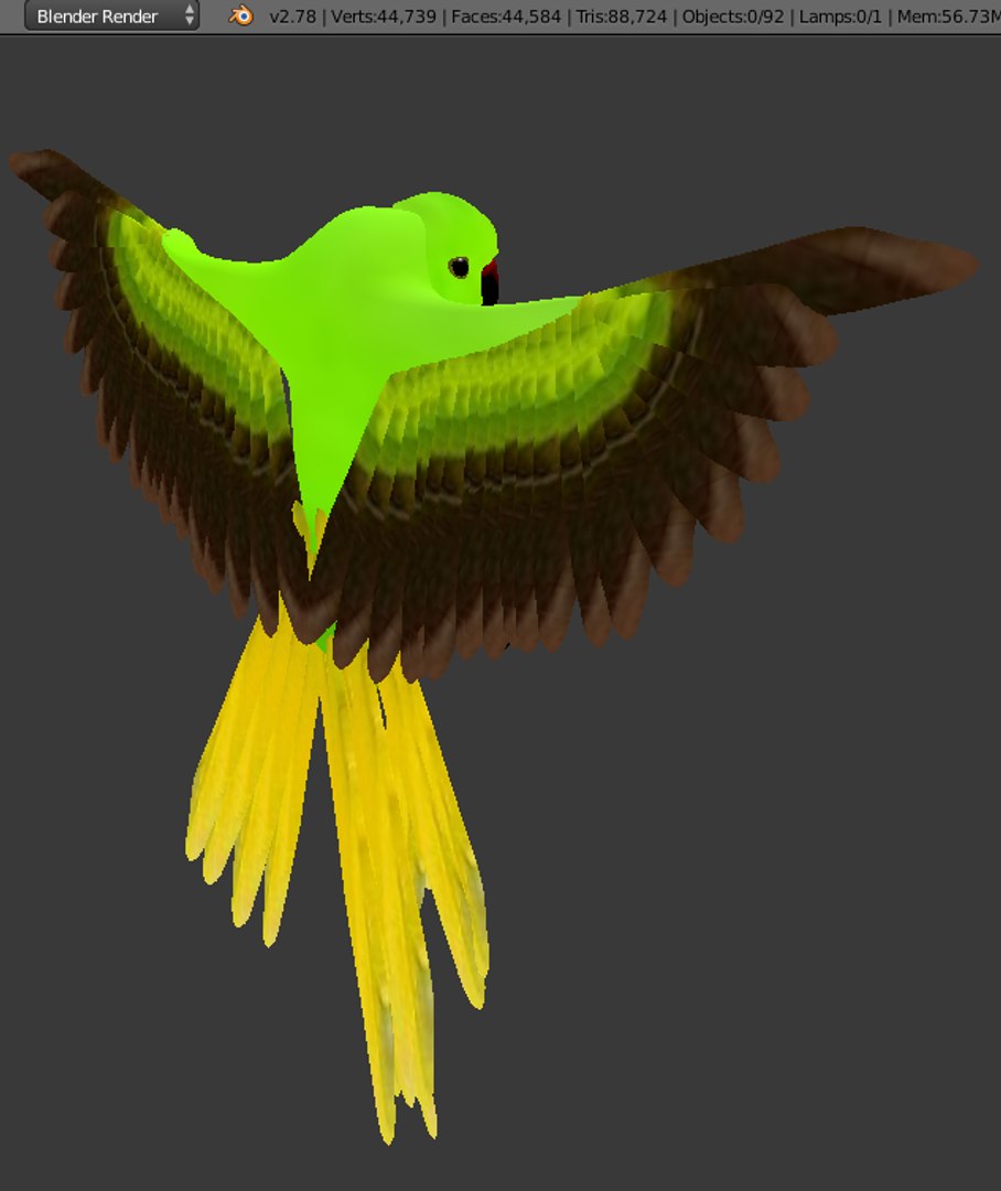 3D Parrot - TurboSquid 1206594