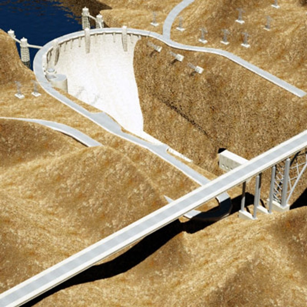 3d Hydroelectric Dam - Model