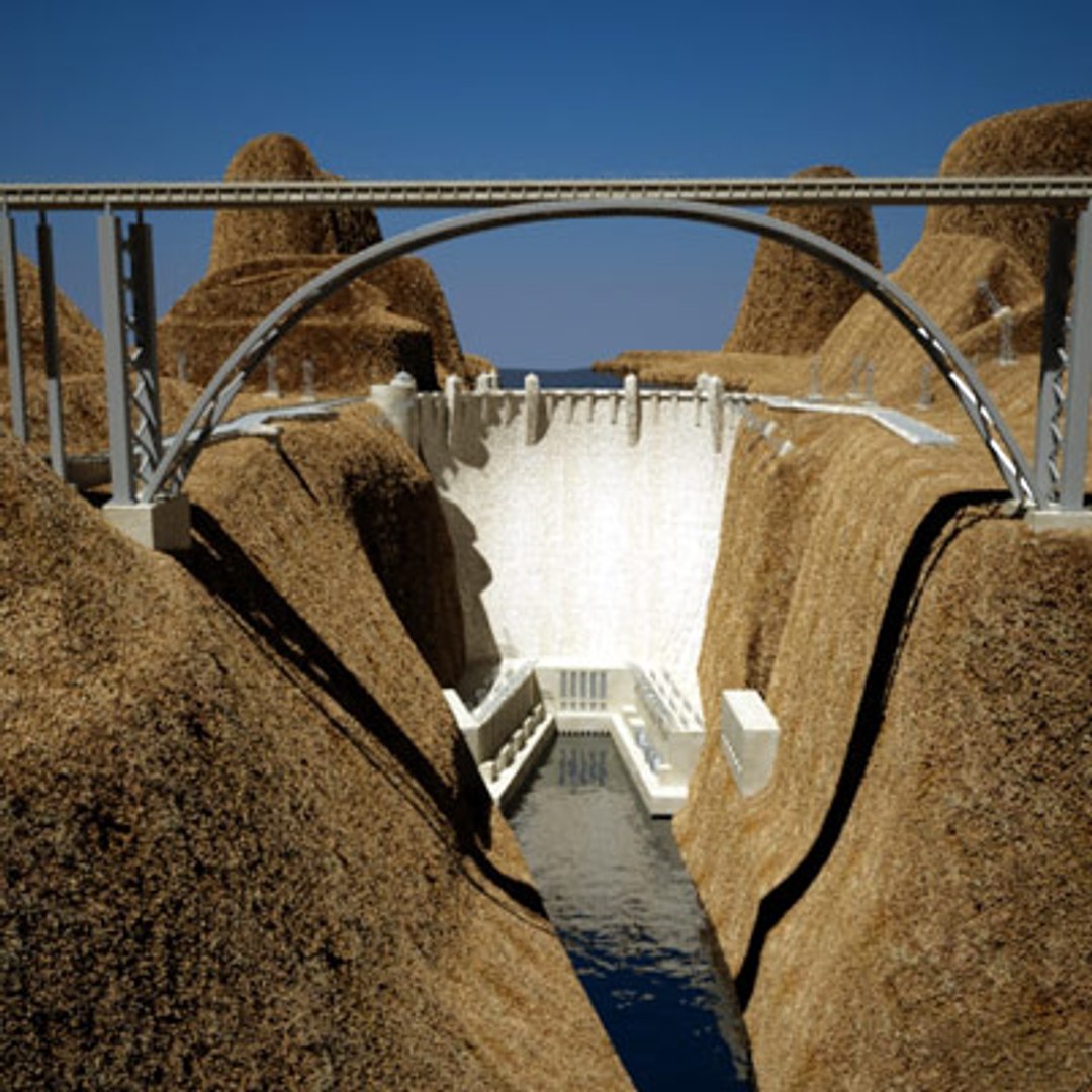 3d Hydroelectric Dam - Model