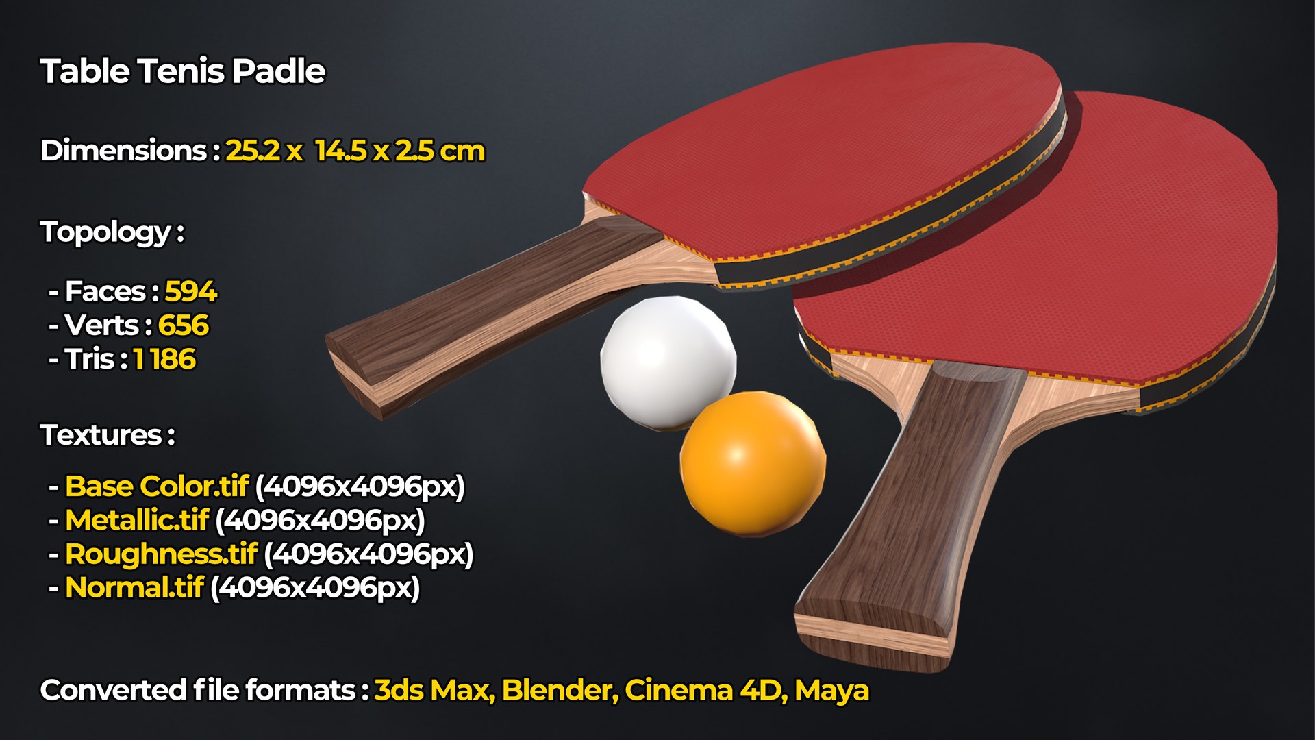 Table Tennis Paddle 3D Model - TurboSquid 1806364