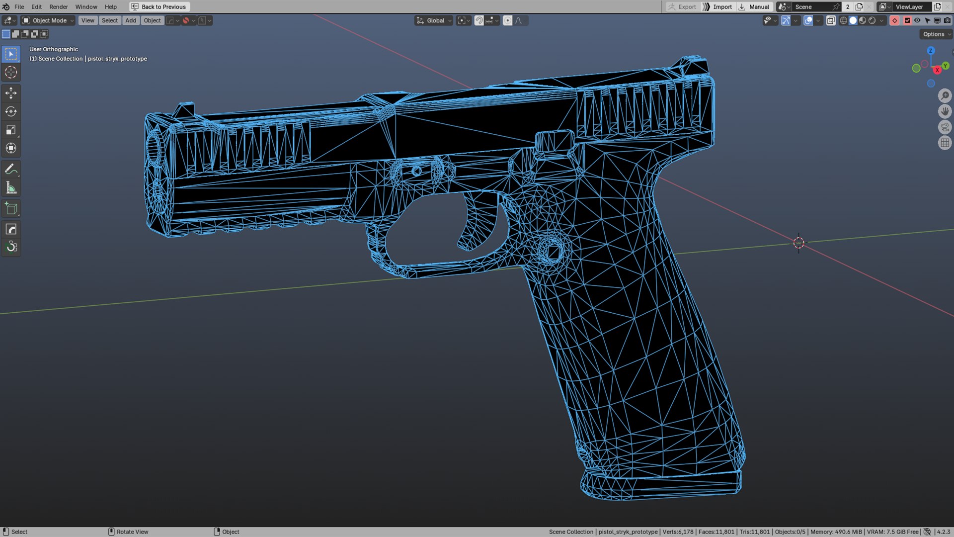 3D Pistol To Carbine Converter With Pistol - TurboSquid 2315256