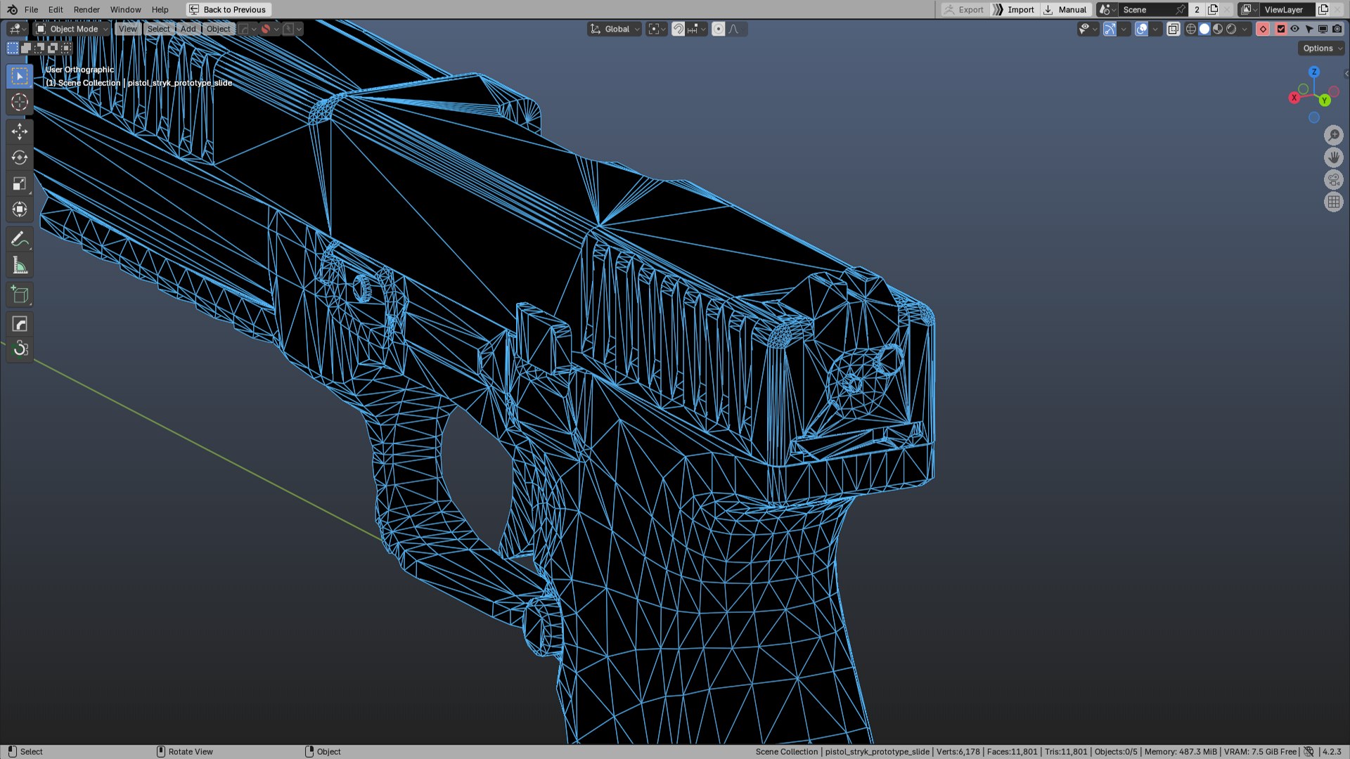 3D Pistol To Carbine Converter With Pistol - TurboSquid 2315256
