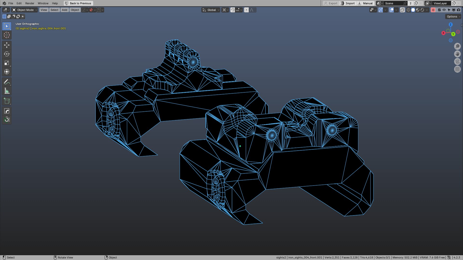 3D Pistol To Carbine Converter With Pistol - TurboSquid 2315256