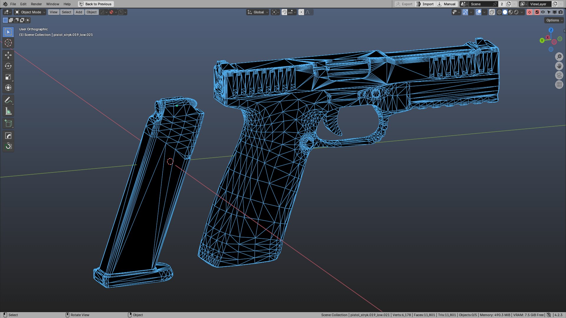3D Pistol To Carbine Converter With Pistol - TurboSquid 2315256