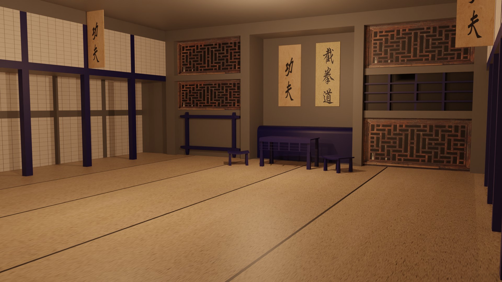 Karate Hall 3D Model - TurboSquid 2132083