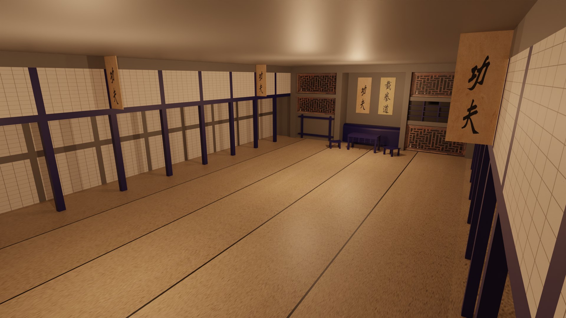 Karate Hall 3D Model - TurboSquid 2132083