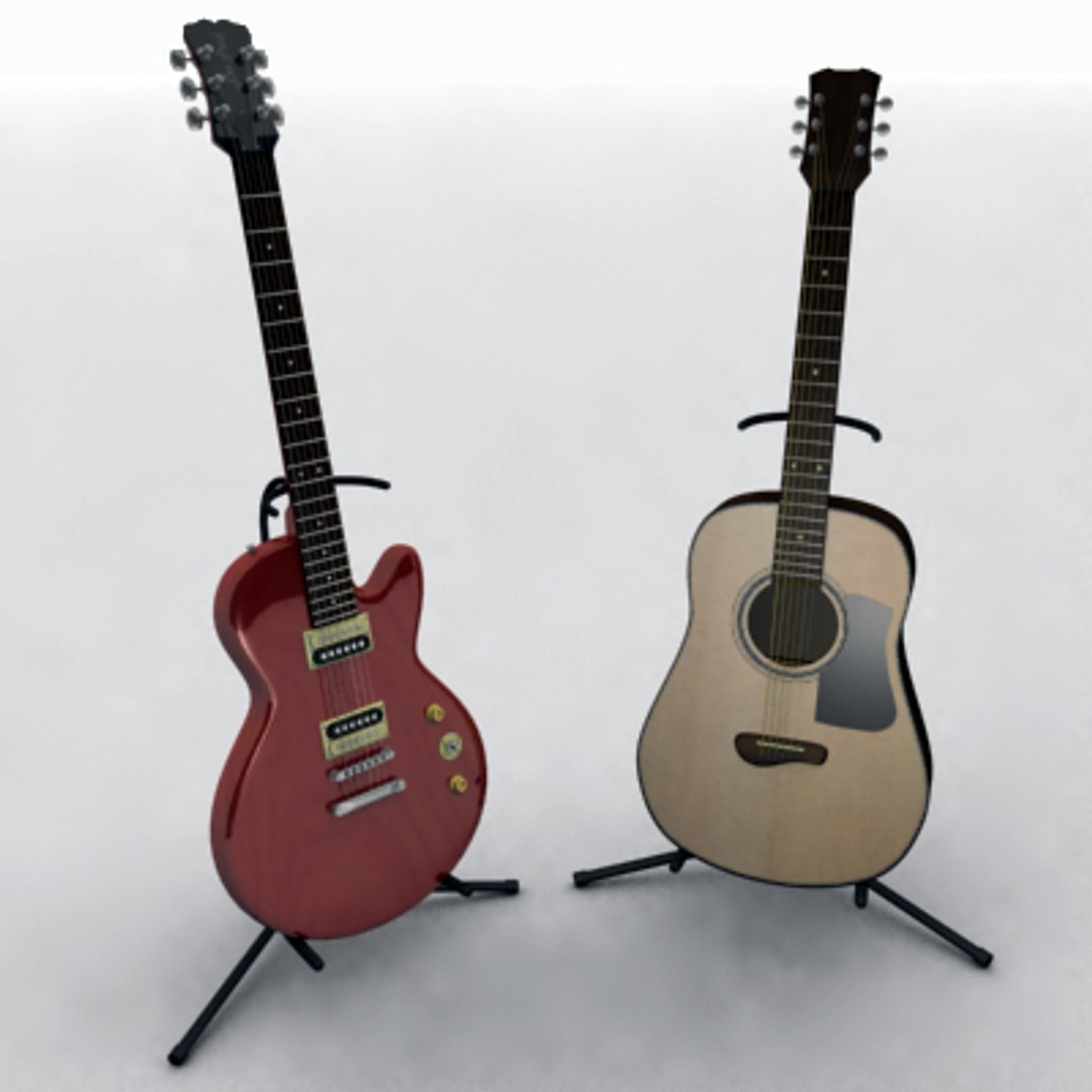 3d Model Guitar Acoustic Electric