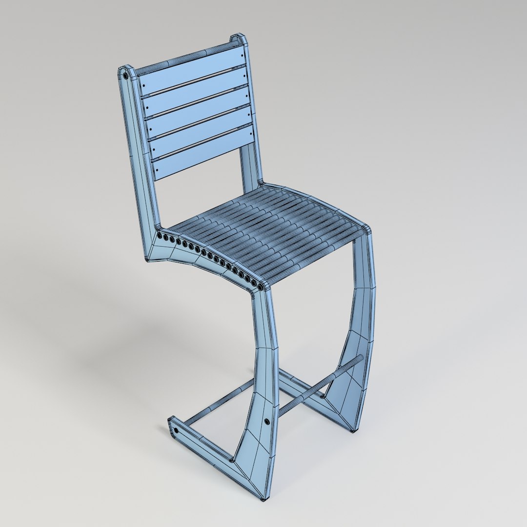 3d Model Retro Chair 2