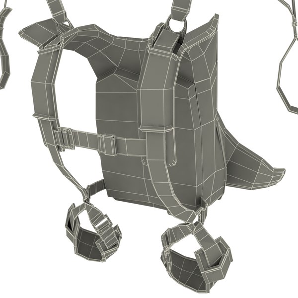 backpack parachute 3d model