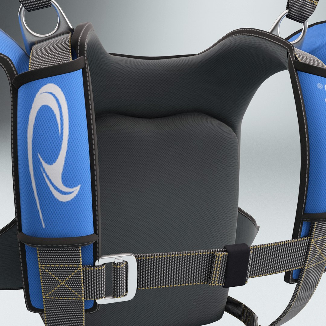 backpack parachute 3d model