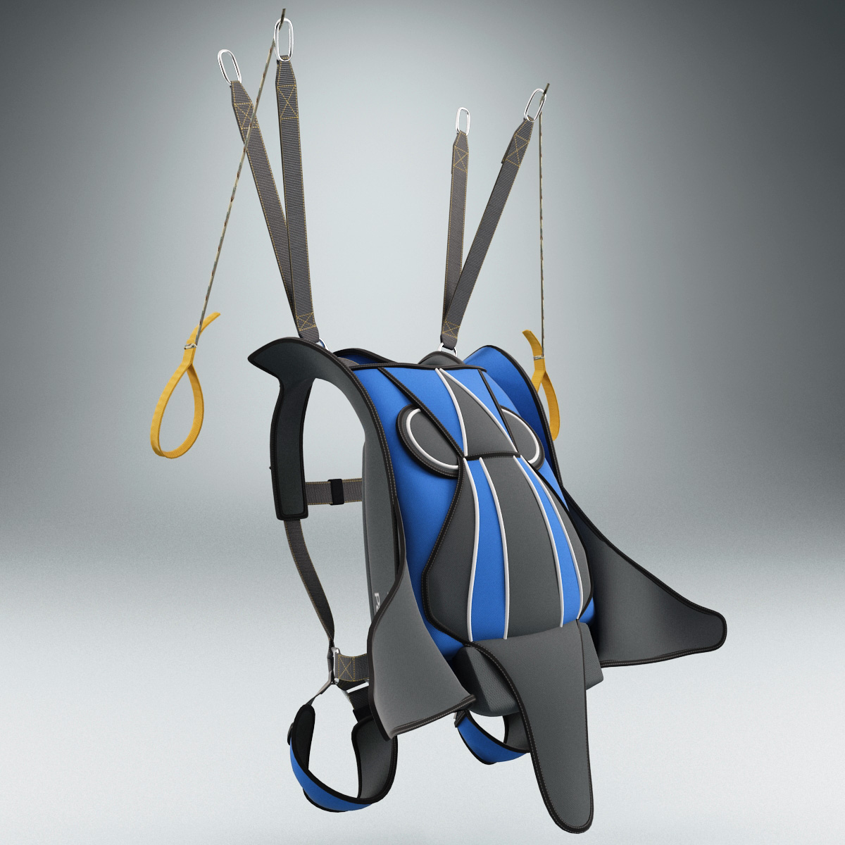 backpack parachute 3d model