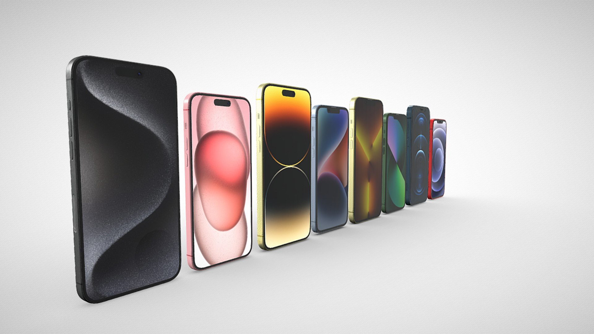 Apple IPhone Mobiles Bundle Pack Model - TurboSquid 2168124