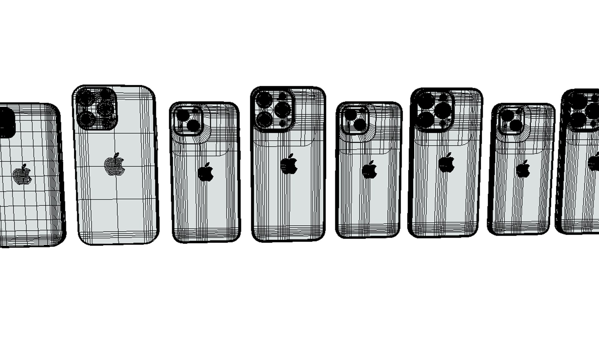 Apple IPhone Mobiles Bundle Pack Model - TurboSquid 2168124