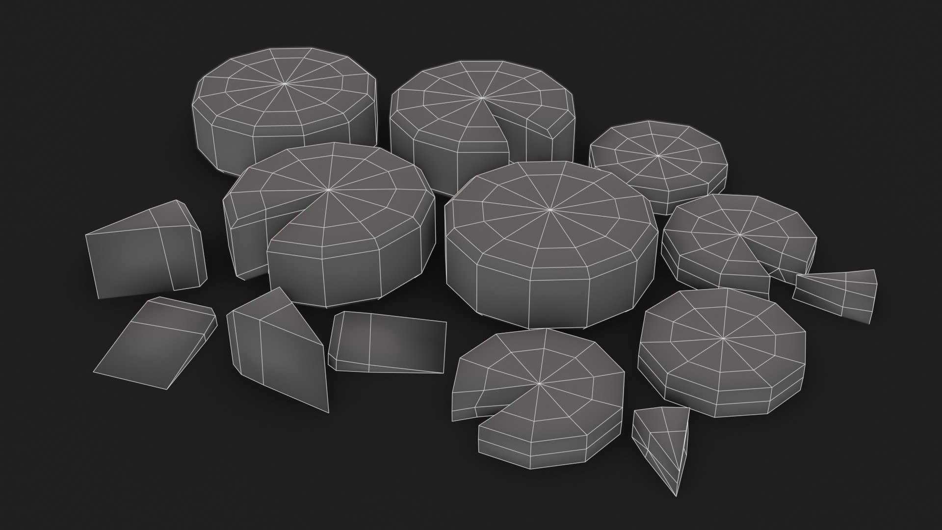 3D Cheese Food Set Model - TurboSquid 2165060