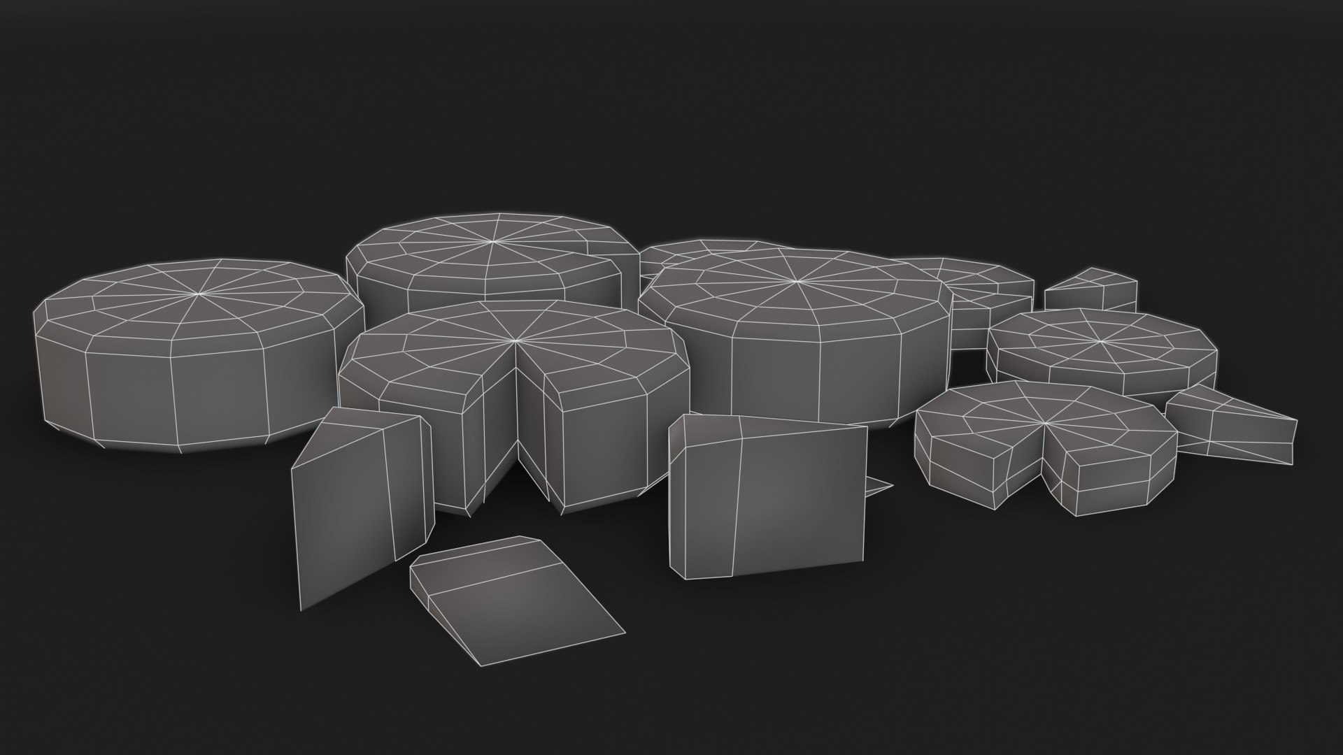 3D Cheese Food Set Model - TurboSquid 2165060