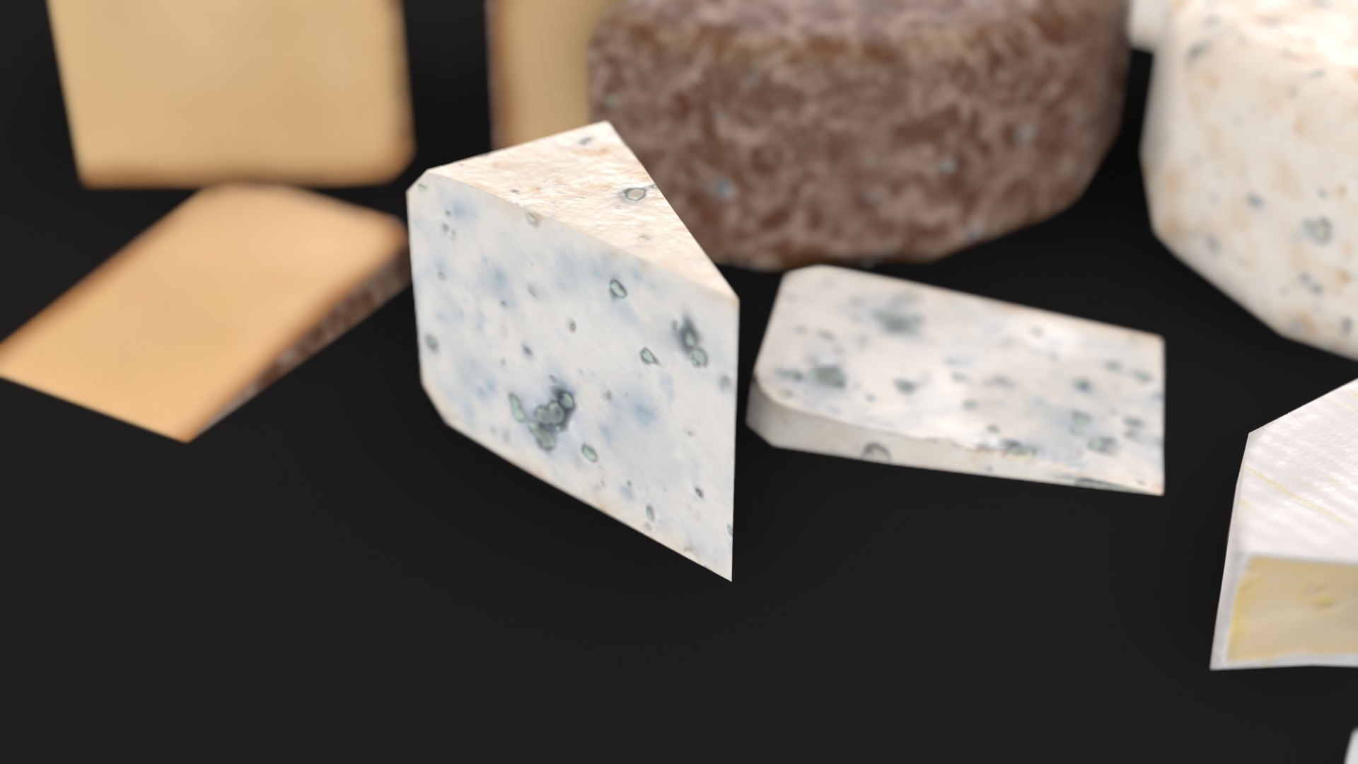 3D Cheese Food Set Model - TurboSquid 2165060
