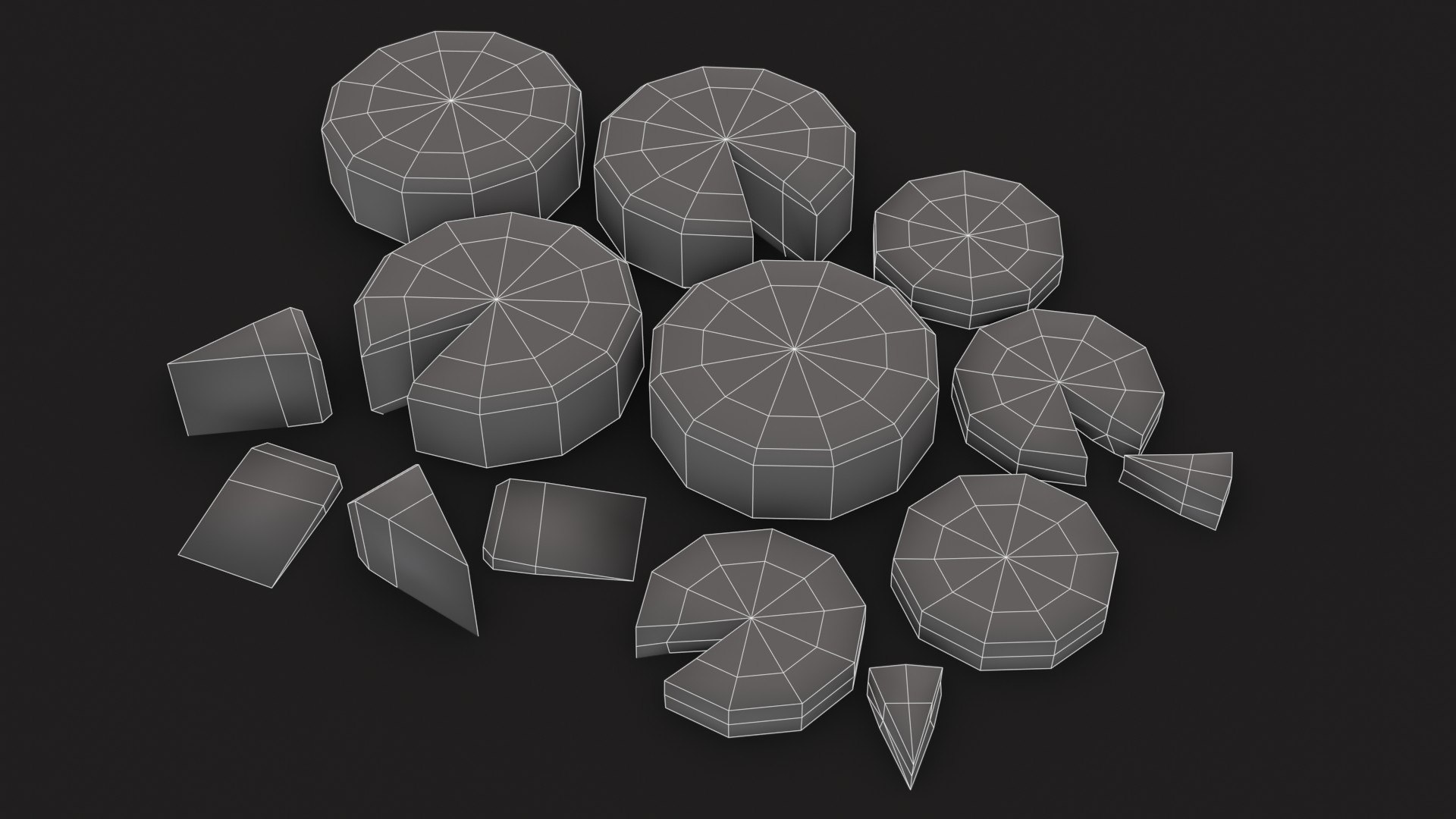3D Cheese Food Set Model - TurboSquid 2165060