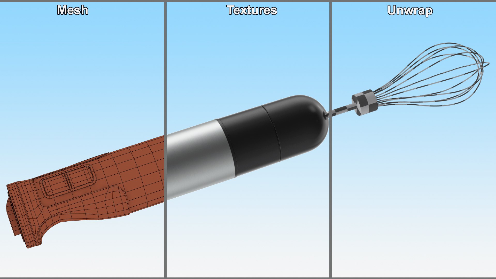 Hand Blender Mueller With Egg Whisk 3D - TurboSquid 2163475