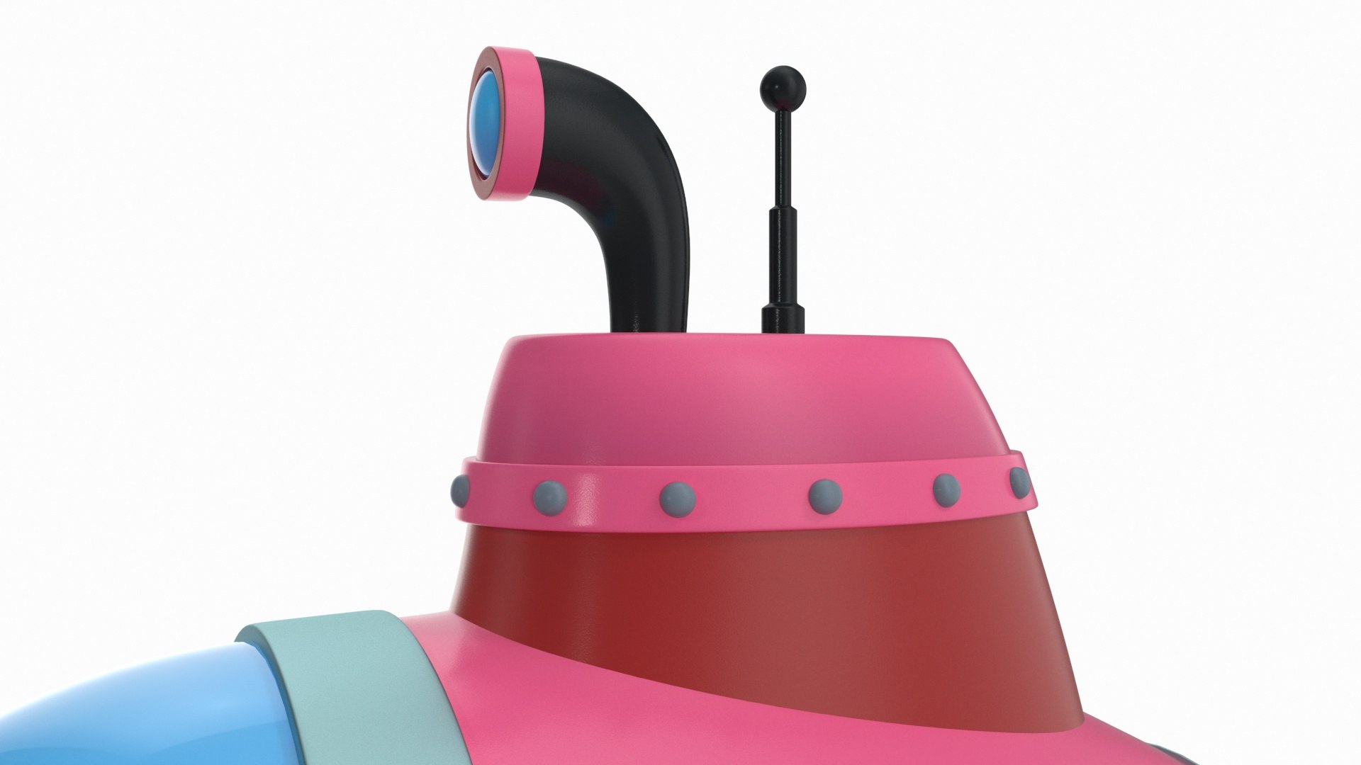 3D Cartoon Style Submarine Pink Model - TurboSquid 2219818