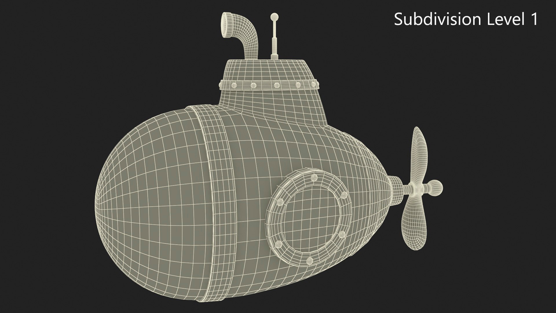 3D Cartoon Style Submarine Pink Model - TurboSquid 2219818