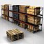 warehouse rack set 3d model