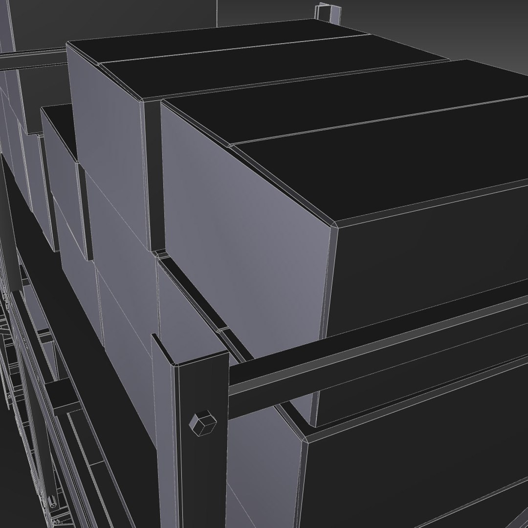 Warehouse Rack Set 3d Model