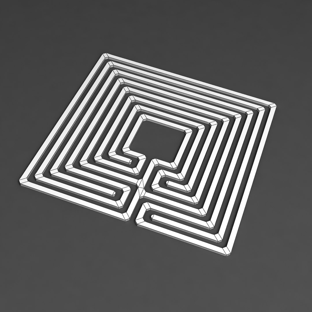 free labyrinth walls 3d model