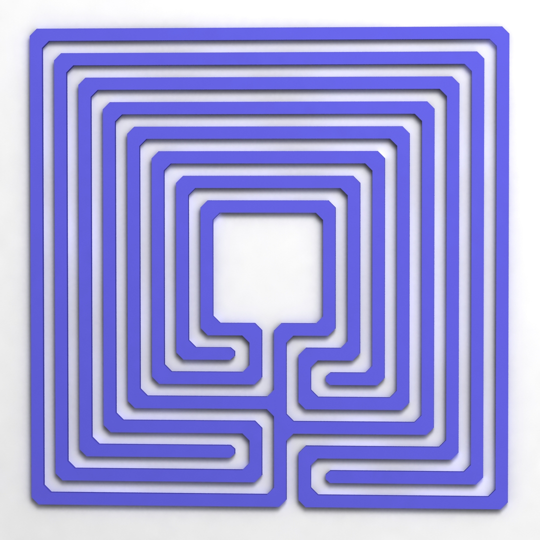 free labyrinth walls 3d model