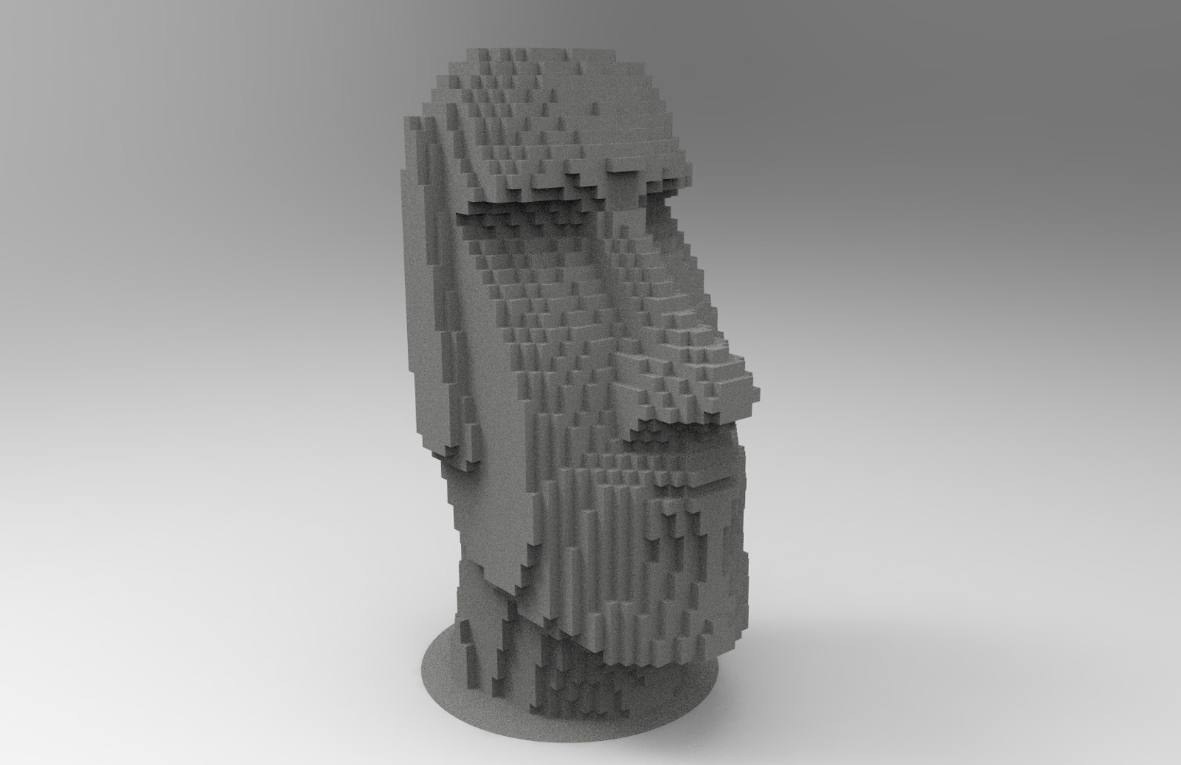 3d model building moai