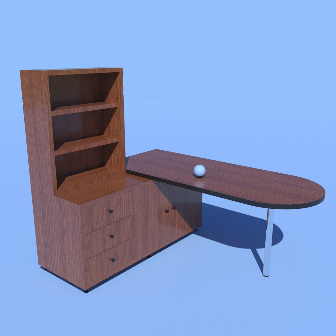 Desk Set Model - TurboSquid 1373650