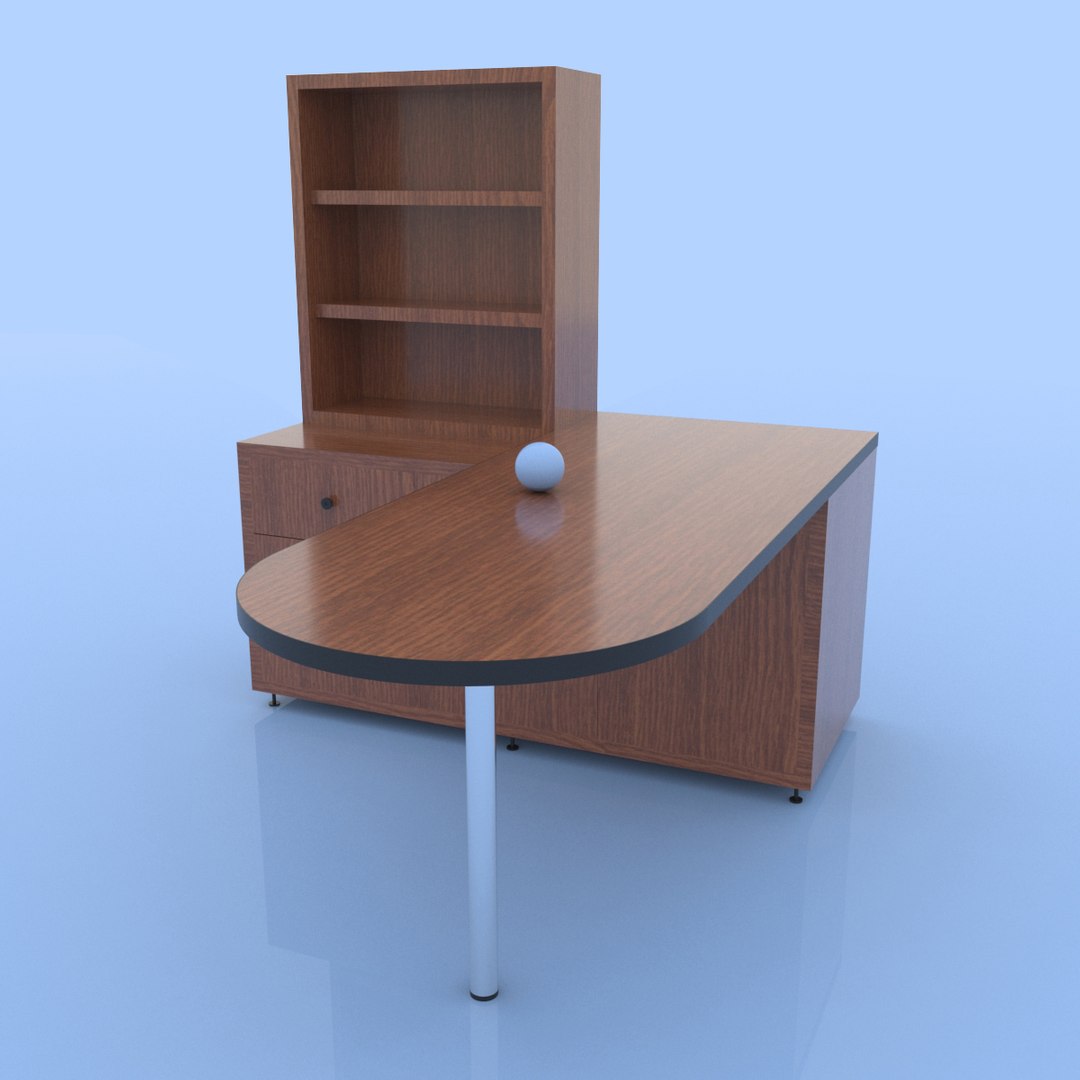 Desk Set Model - TurboSquid 1373650
